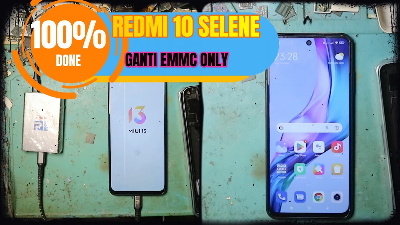 full detail cara ganti emmc only redmi 10 selene 6/128 ini hanya ...