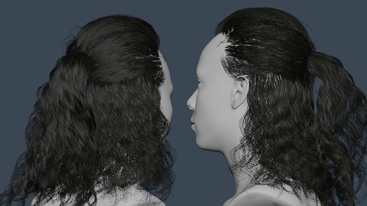 making of Hair in Blender GN V1 - YouTube