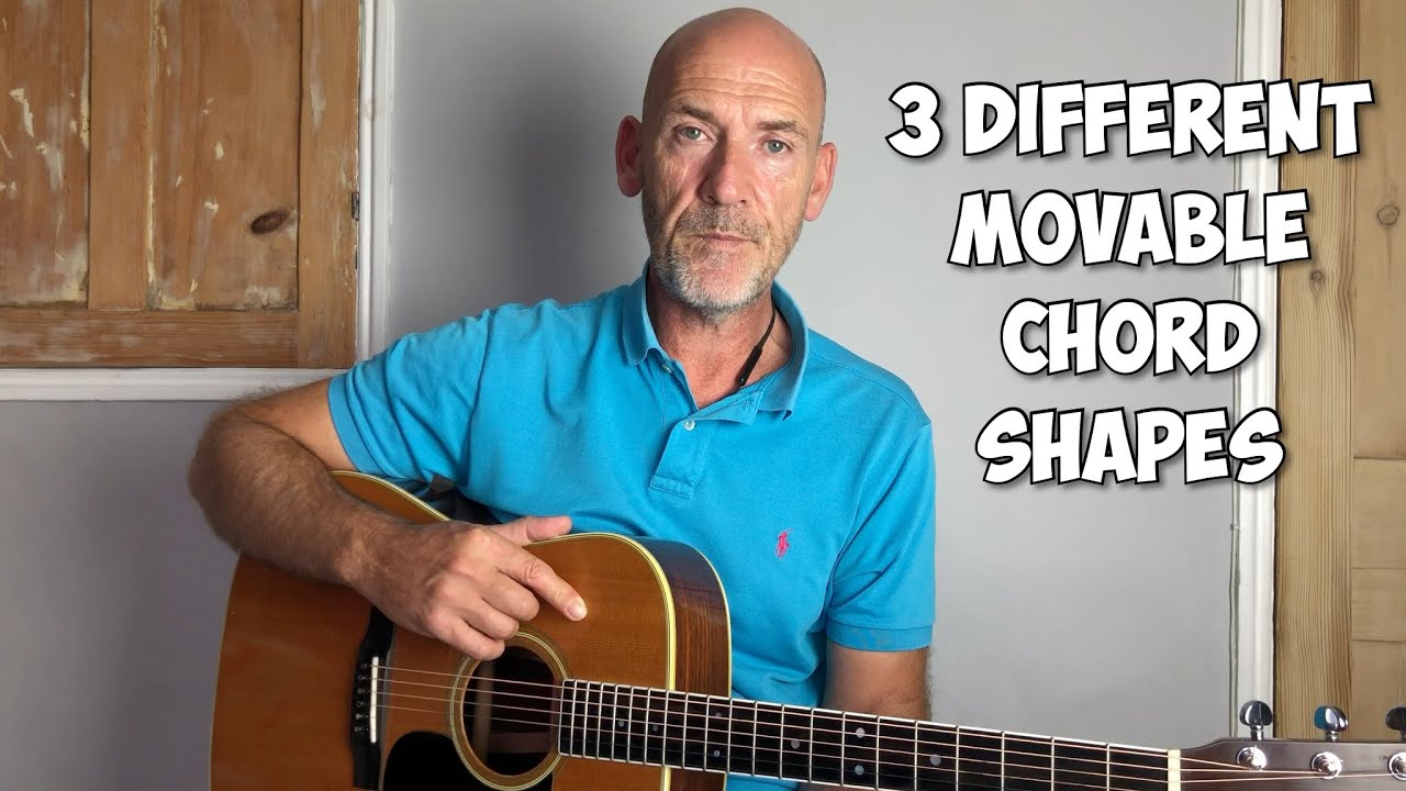 3 different movable chord shapes - YouTube
