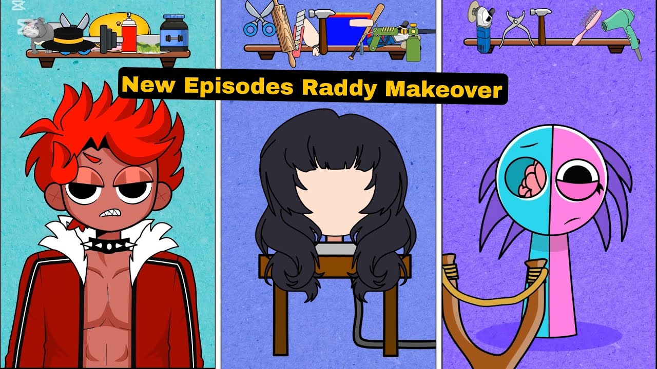 Oh no!! HELP Raddy Makeover, Mr.Funbot, Semi Hemi Sprunki incredibox # ...