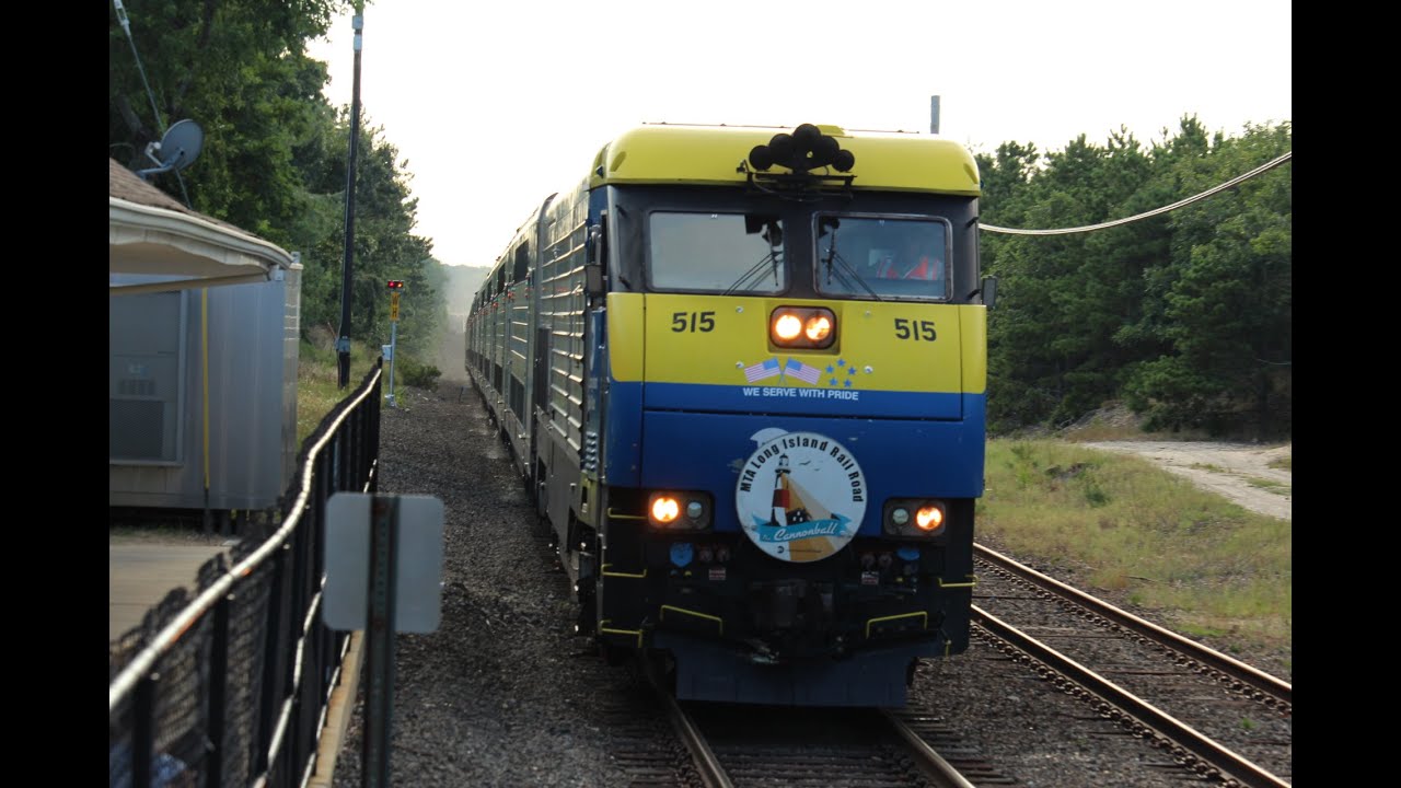 4K LIRR's Cannonball with 515/521 entering Westhampton! - YouTube