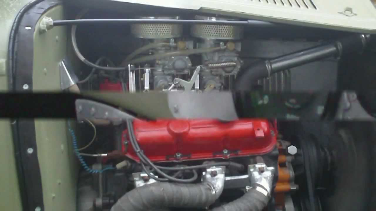 French Hot Rod. Chevy V6, Twin carbs and homemade headers - YouTube