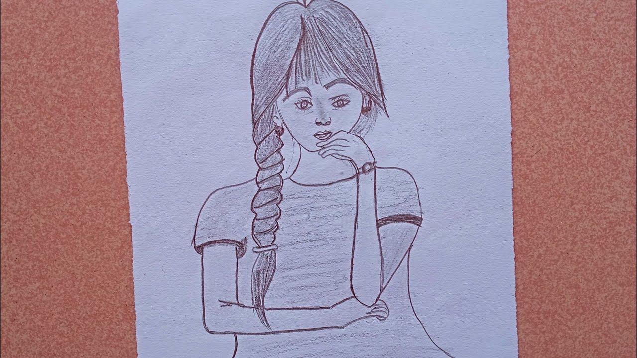 How to draw a cute girl /pencil sketch drawing - YouTube