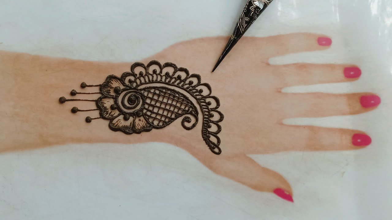 Back side very easy mehendi design || simple mehendi design || mehendi ...