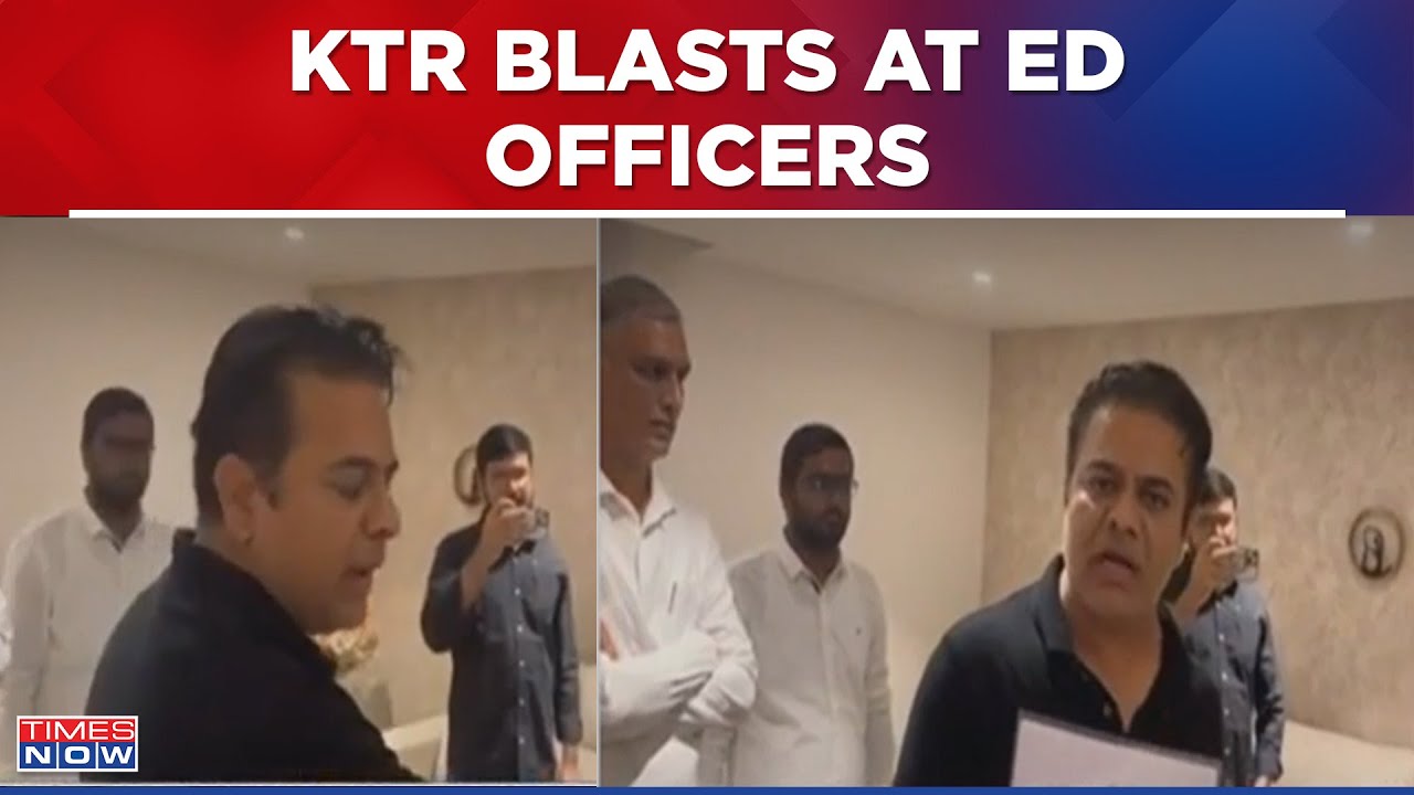 In Viral Video, KTR Argues With ED Officers Over Arrest Of Sister K ...