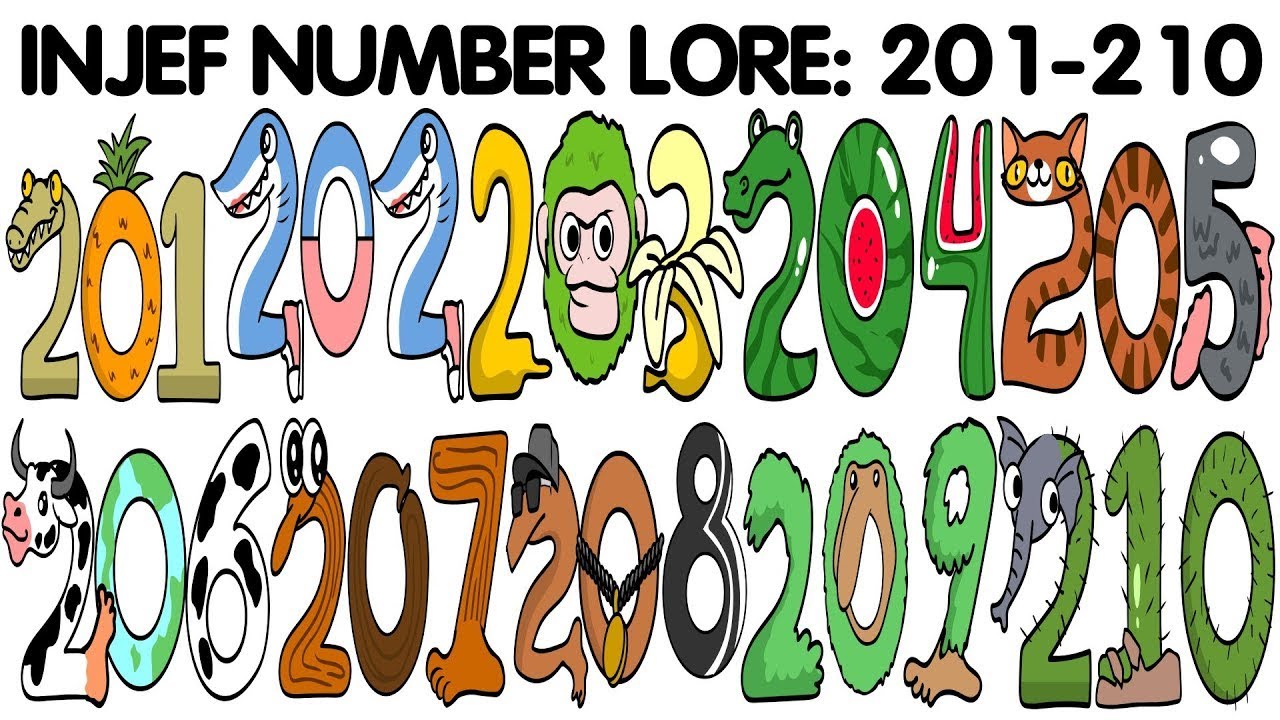 인제프 넘버로어 INJEF Number Lore 201-210 Alphabet Lore Sprunki + ITALIAN ...