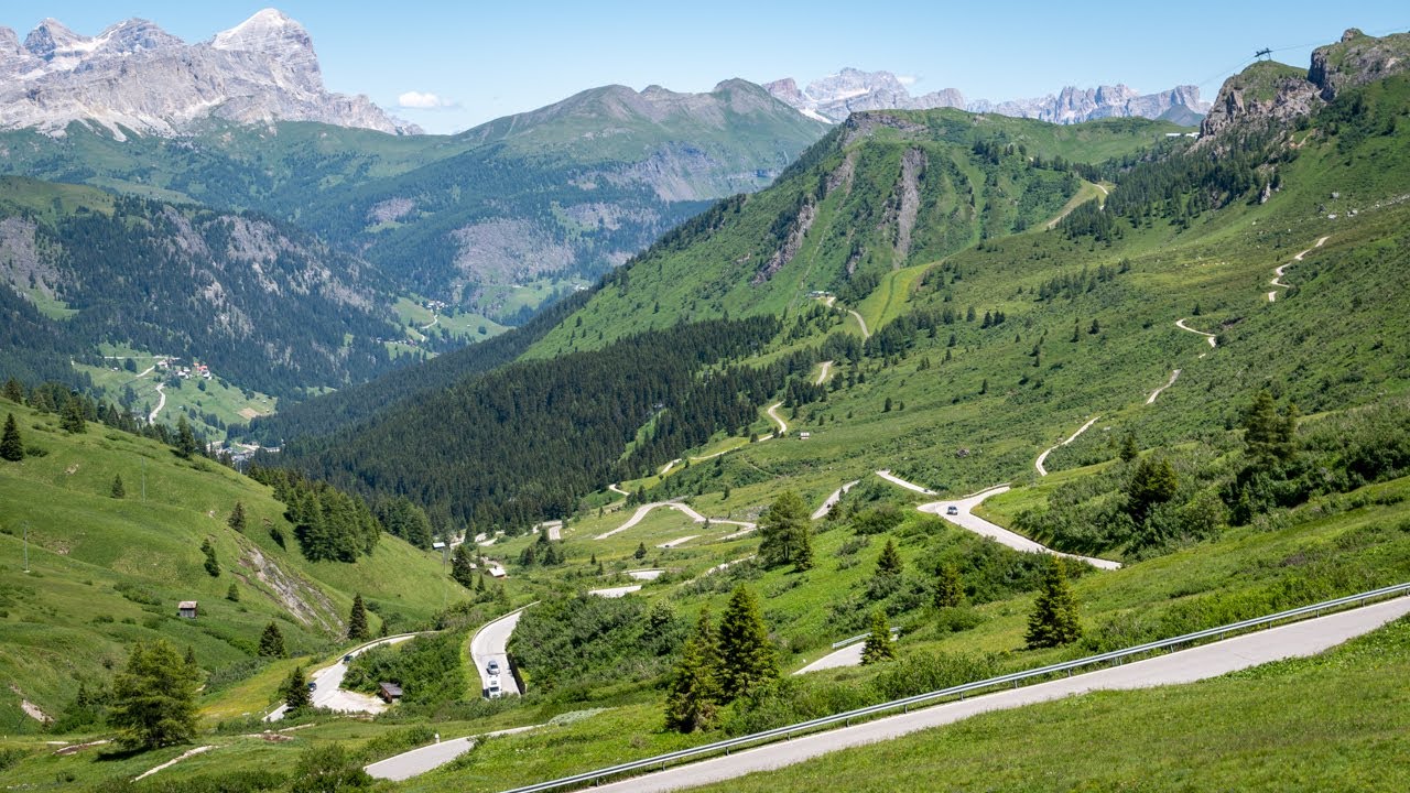 Driving the Pordoi Pass, Italy - YouTube