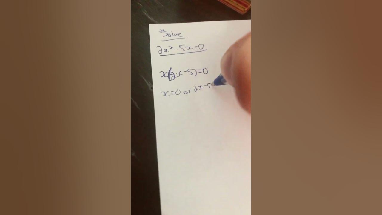 How to solve a null equation with x as the common factor - YouTube