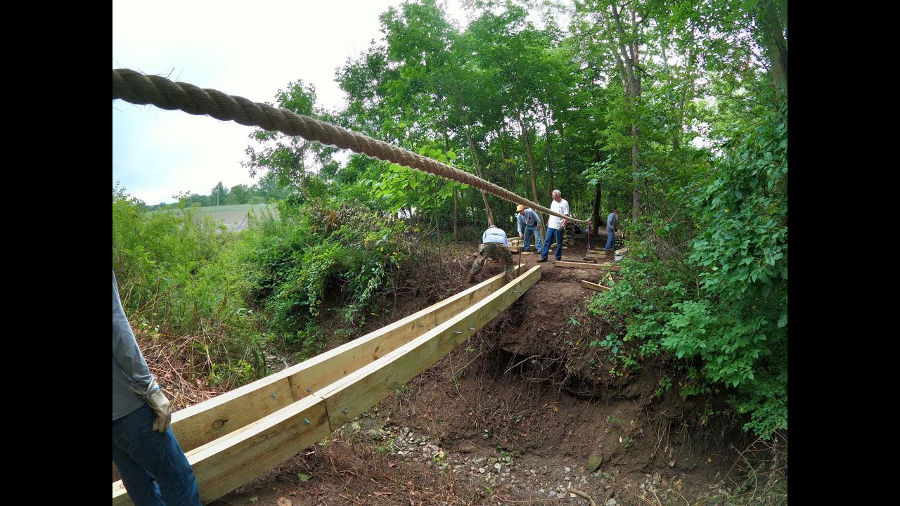 Building Bridge 10 on the North Country Trail (Enon Valley Route) from ...