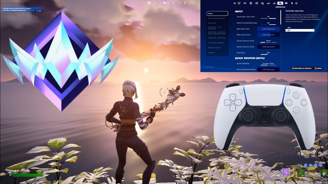 PS5 Fortnite Chapter 5 Ranked Gameplay + Best Controller Settings ...