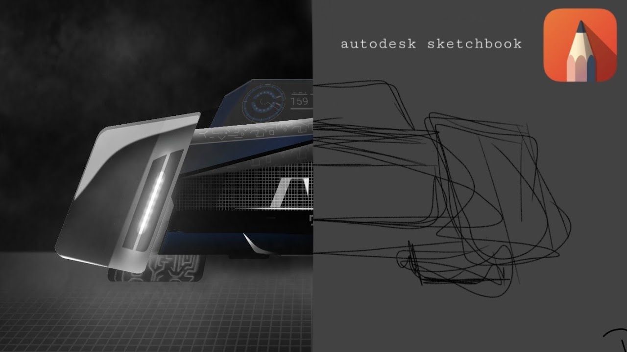 Car designing //autodesk sketchbook - YouTube