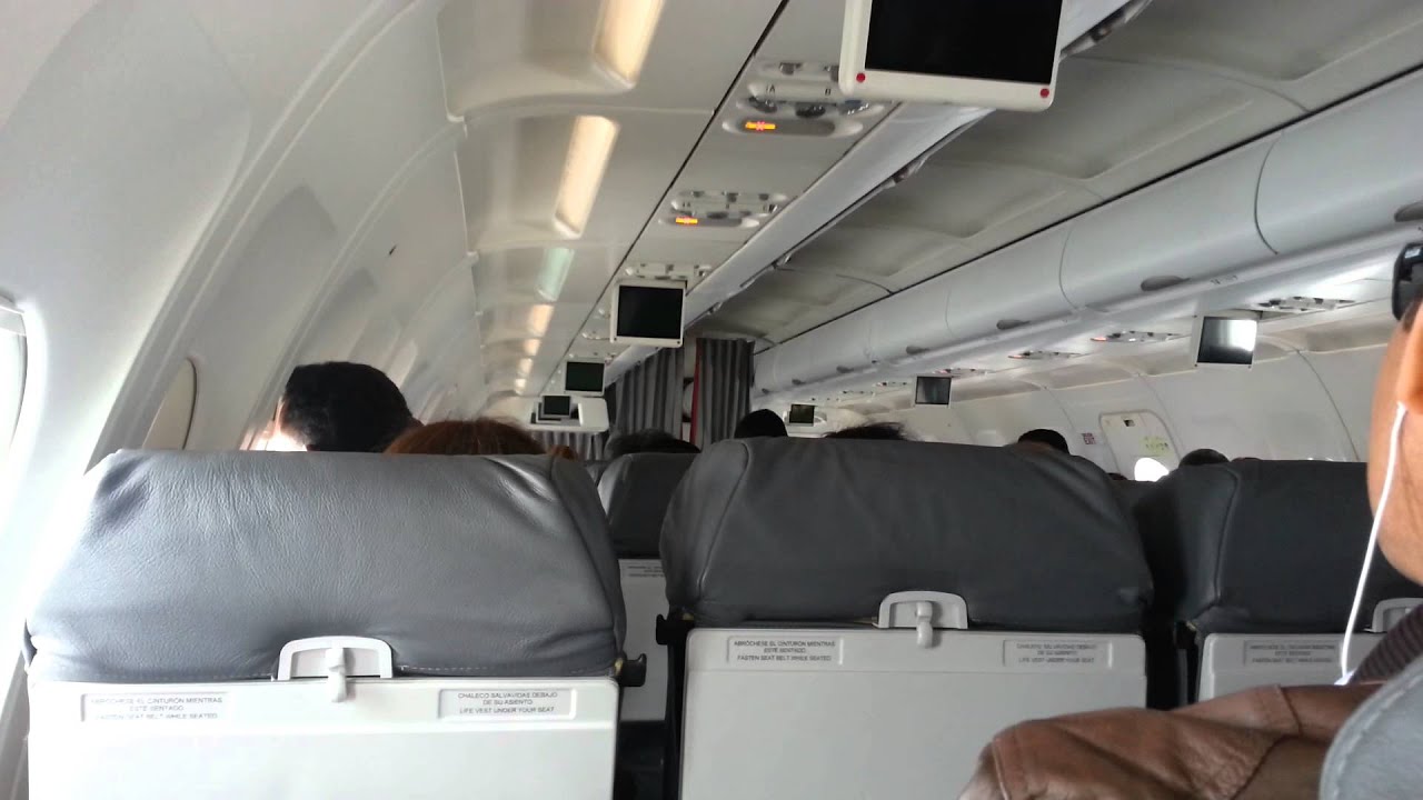 Interior Airbus A318 Avianca - YouTube