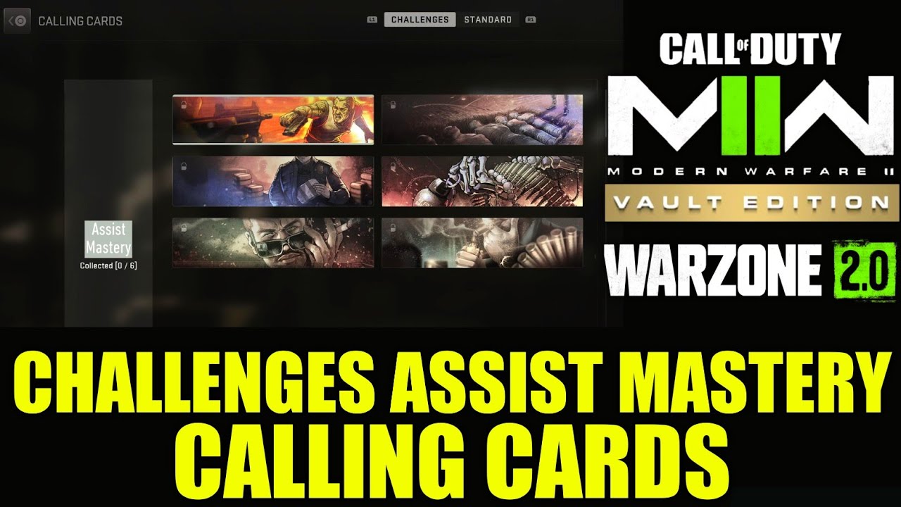 MW2 Calling Card Challenges Assist Mastery | COD Warzone 2 Calling ...