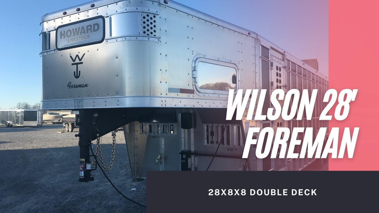 Wilson Double Deck Gooseneck Trailer - YouTube