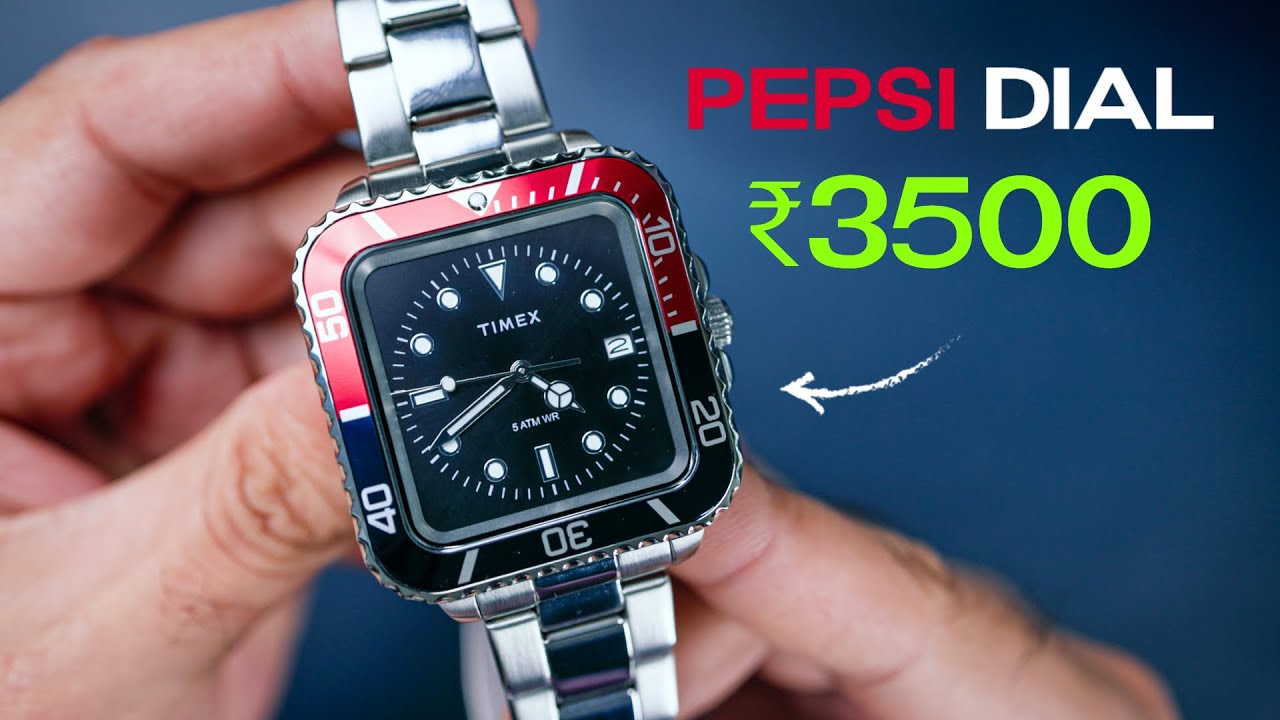 Timex Square PEPSI Dial Watch | Best under 3500? - YouTube