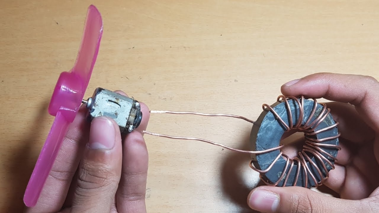 free energy device with magnet used DC motor fan 100% free energy - YouTube