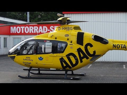 ADAC Eurocopter EC-135 CLOSE Takeoff in Hamburg - YouTube