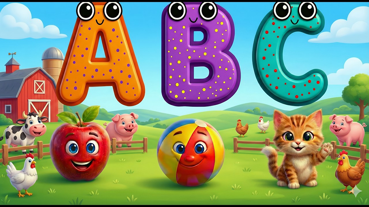 🔴 ABC Phonics Song 🎶 A for Apple 🍎 | Alphabet Song | Fun ABC Learning ...