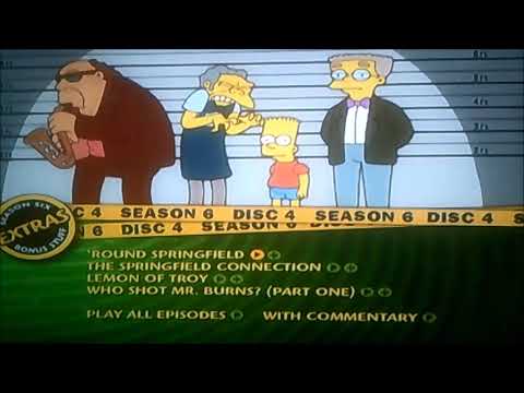 DVD Menu Walkthrough to The Simpsons The Complete Sixth Season Disc ...