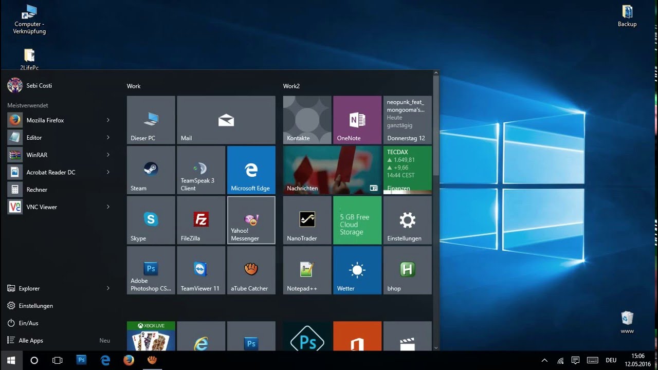 Windows 10 Design - Desktop Anpassen - 2LifePC - YouTube
