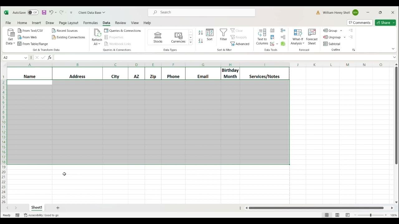 How to make a CLIENT DATABASE with Excel - YouTube