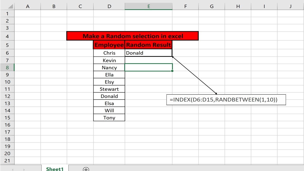 #Microsoft #excel #random Formula to make a random selection from a ...
