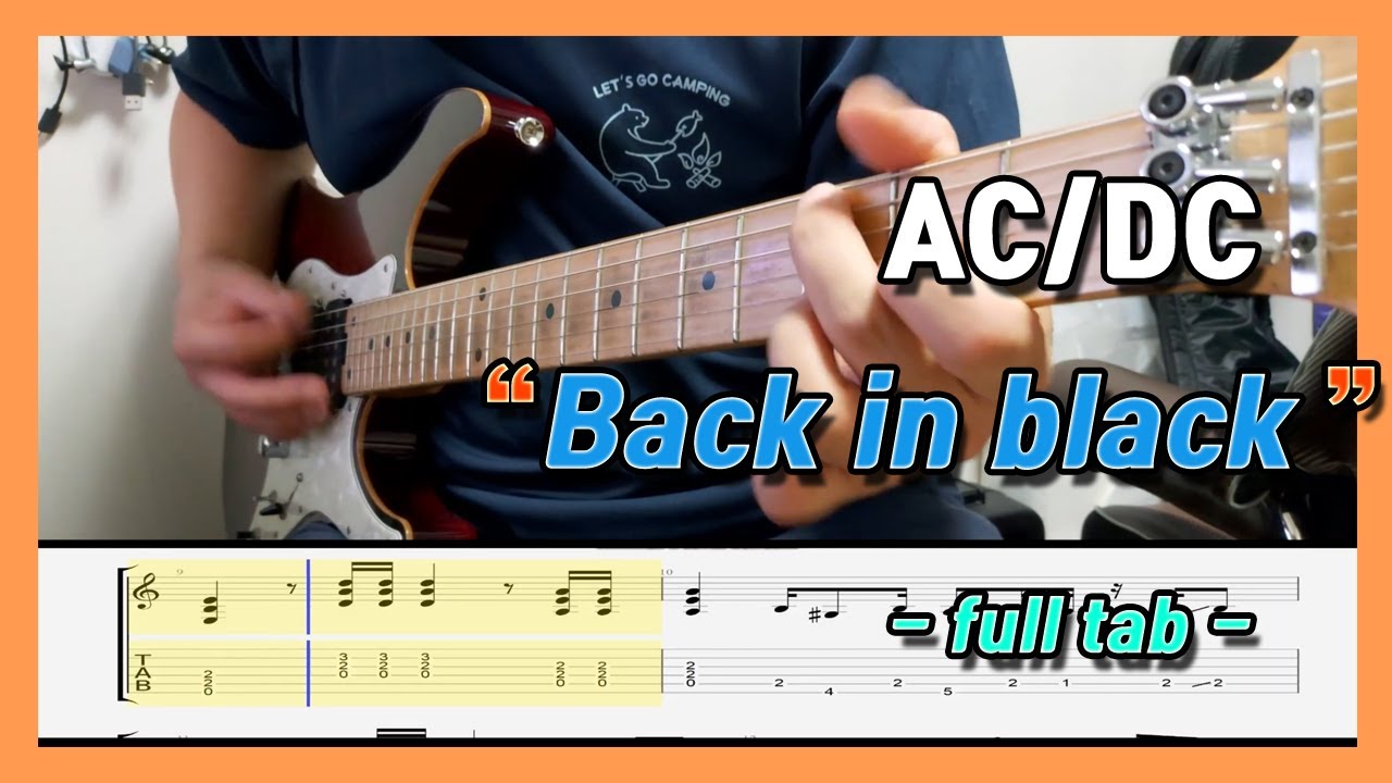 (tab) AC/DC Back In Black Cover by Joguitar - YouTube