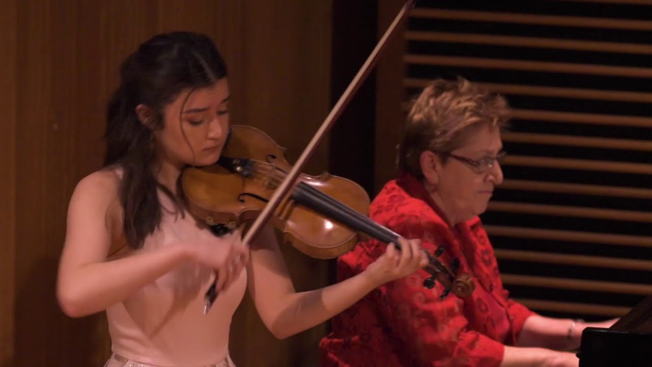 Mitzi Gardner performing Three Preludes for Violin and Piano, No.3 by ...