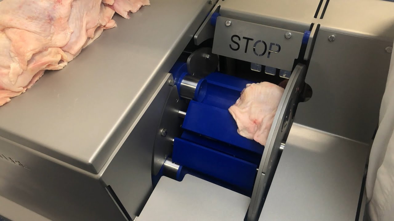 STEEN ST828 - Chicken thigh deboning machine - YouTube