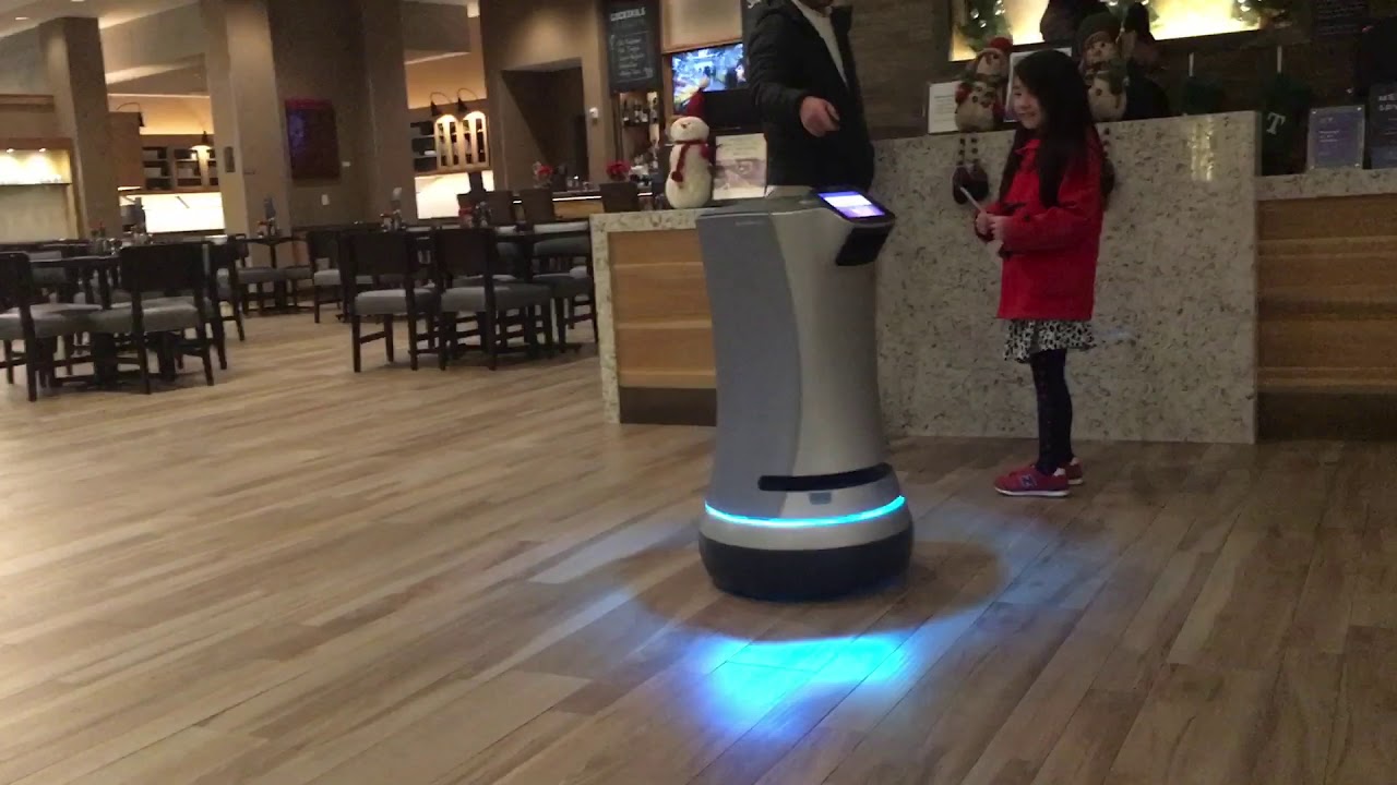 Robot room service - YouTube