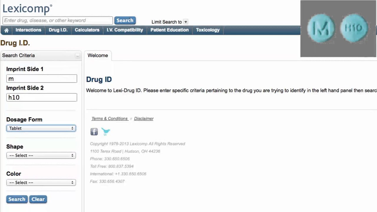 Lexicomp What's That Pill - YouTube