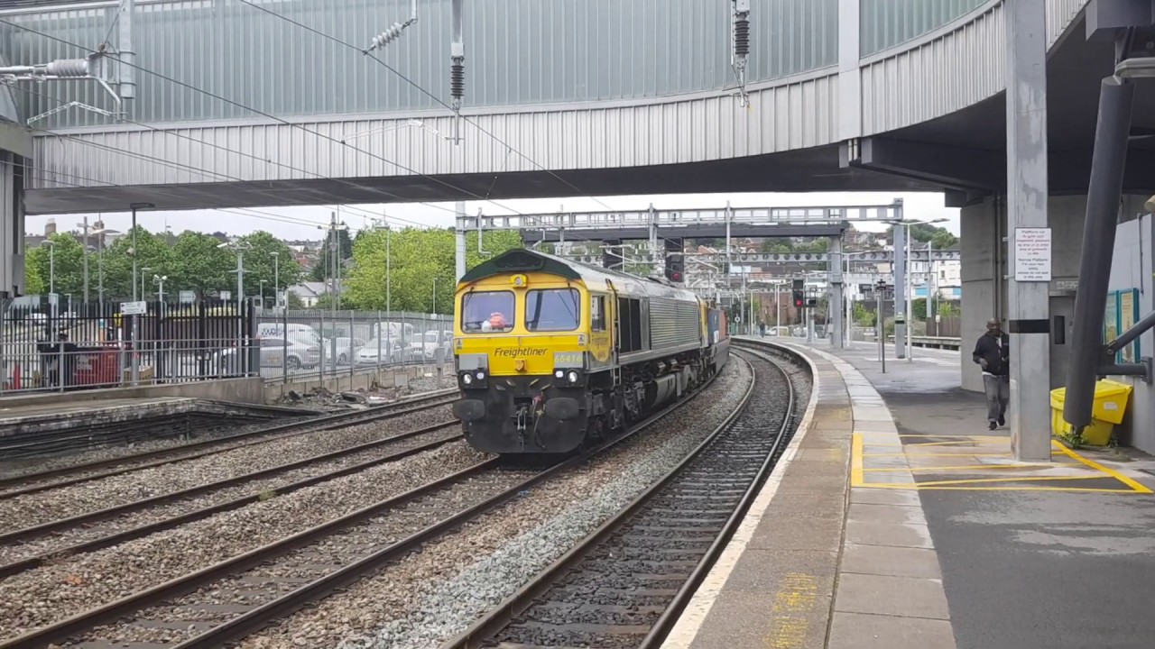Freightliner Class 66 (66416) at Newport Station - YouTube