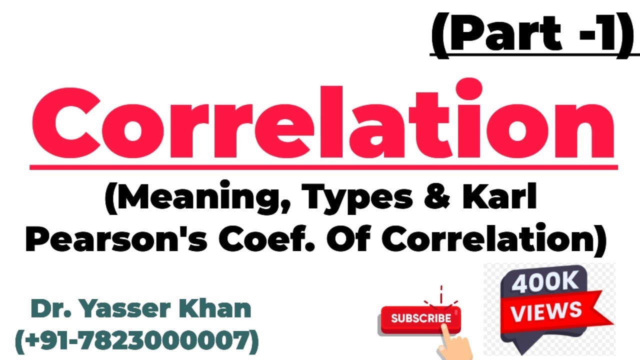 Correlation | Meaning Of Correlation | Types Of Correlation | Karl ...