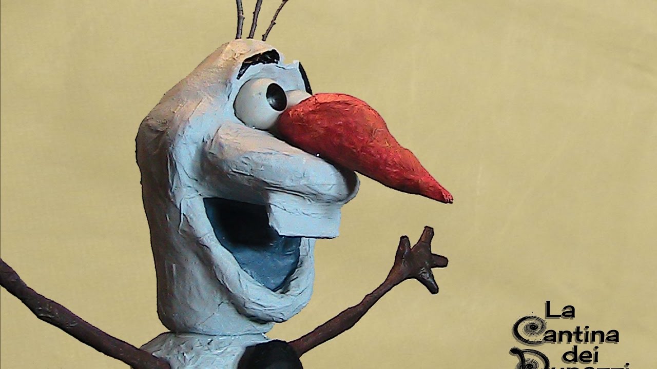 Olaf paper mache - YouTube
