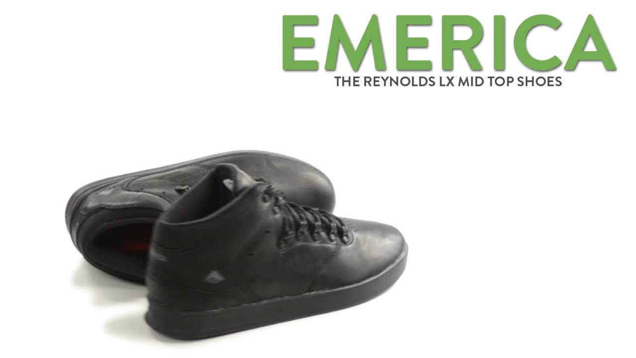 Emerica The Reynolds LX Mid Top Shoes - Leather (For Men) - YouTube