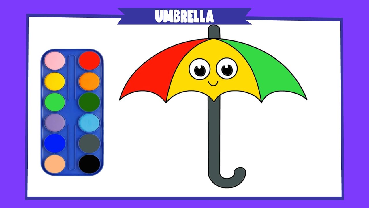 Color Along Umbrella | Rain | Painting | Art | Learn & Grow ...