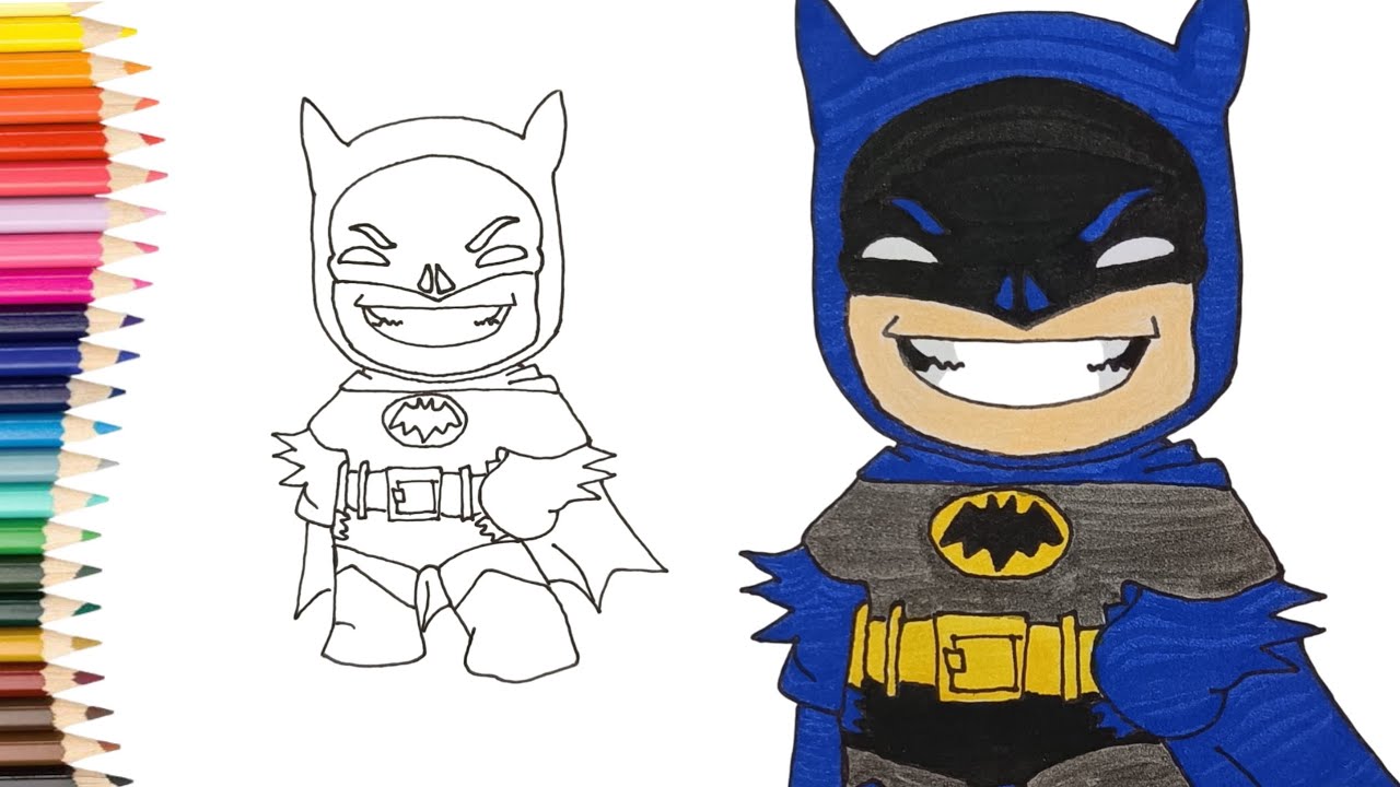 How to draw Batman 🦇/ Kids drawing, colouring & painting/ Easy & Simple ...