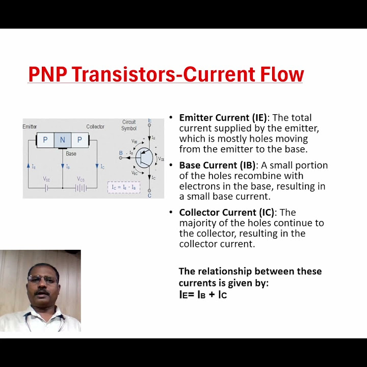 PNP Transistor Current-flow (Short)PNP ट्रांजिस्टर में करंट-फ्लो किस ...