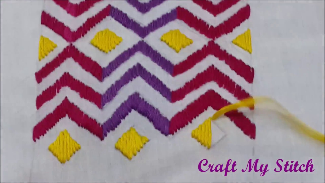 Hand Embroidery | Phulkari stitch - YouTube