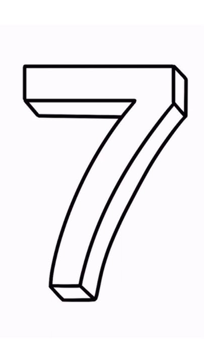How To Draw Number, Seven 7 In 3D - YouTube