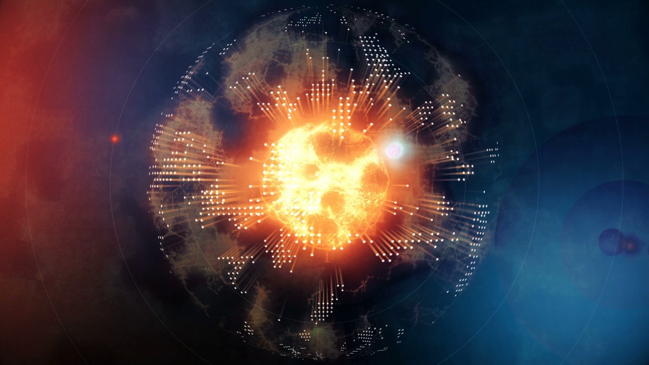 Free Footage: Abstract atomic particles collide and spin - YouTube