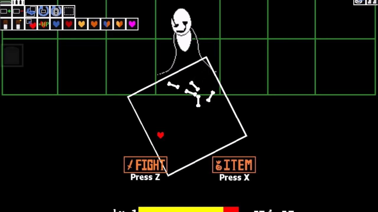 Gaster Fight 1st attempt - YouTube