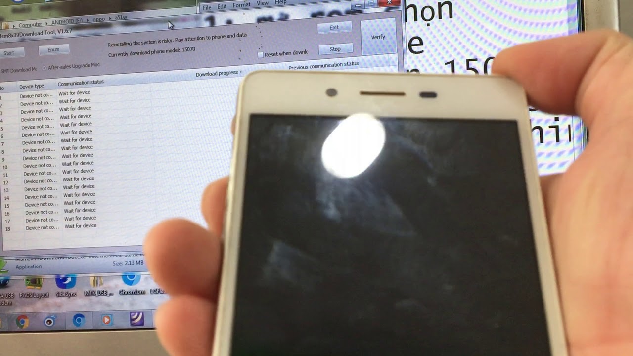 Hướng Dẫn Up Rom OPPO MIRROR 5(A51W) - YouTube