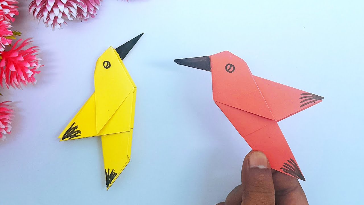 How To Fold a Paper Hummingbird | Easy origami Hummingbird - YouTube
