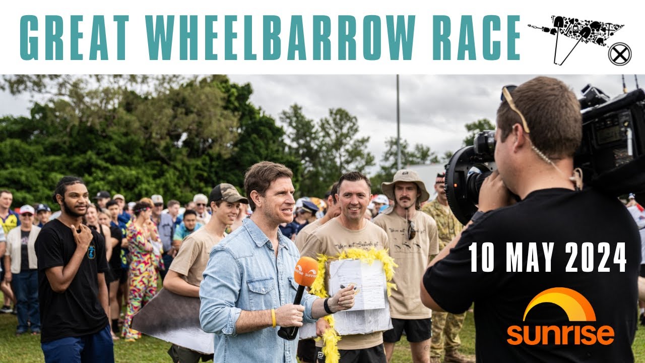 Sunrise at the Great Wheelbarrow Race 2024 - YouTube