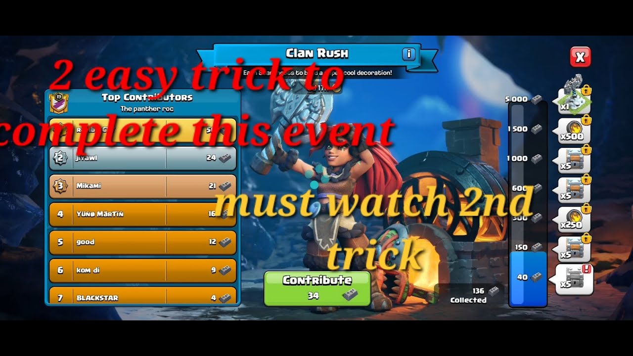 Fastest & crazy Clan Rush Event Method 😈 | Legal & Safe | RH_X Gaming ...