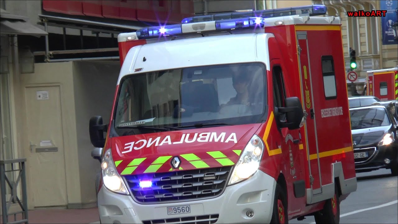 Alarmfahrt - Einsatz Ambulance Sapeurs Pompiers de Monaco ...