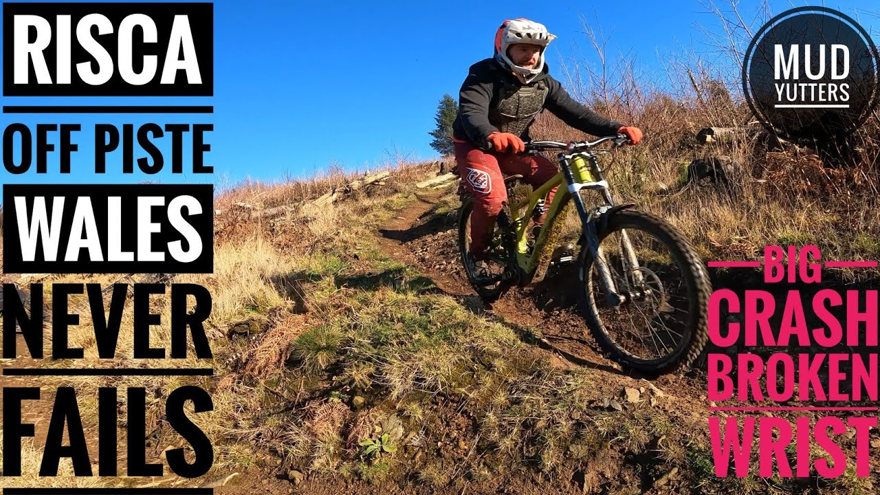 RISCA OFF PISTE (BIG CRASH FOR SCOTT) #mtb #emtb #walesmtb - YouTube