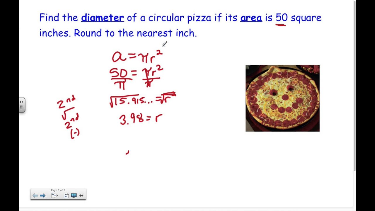 Area and Circumference Backwards - YouTube