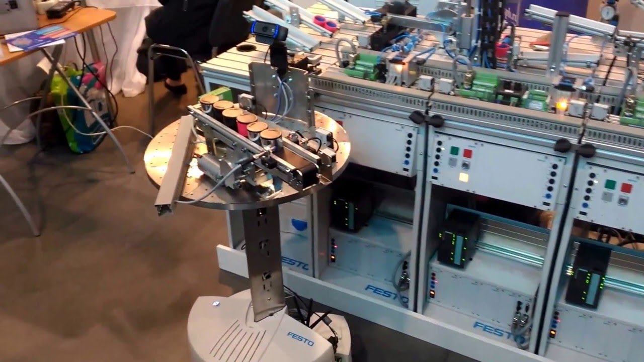 FESTO MPS 205 + Robotino V3 - YouTube